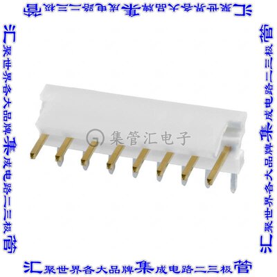 3-641216-8 针座连接器8POS接头2.54mm公形插针通孔直角镀金