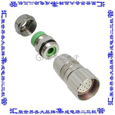 1000041 圆形连接器12POS插座母插口焊杯镀金自由悬挂