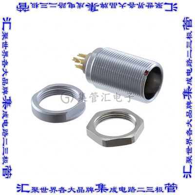 G50L0C-P07LCC0-0000 圆形连接器7POS插座母插口焊杯镀金面板安装