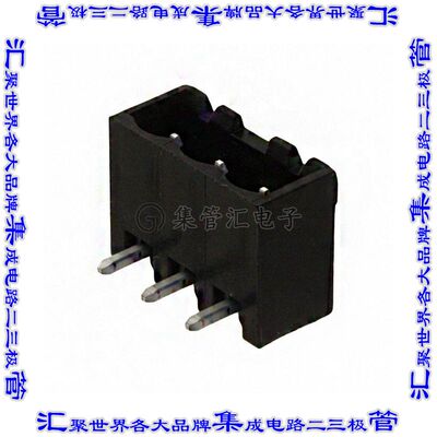 ELFH03210 端子块连接器3POS接头公引脚带罩5.08mm黑色90DEG通孔