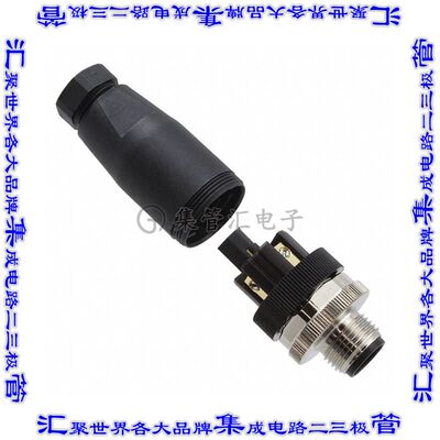 T4111002081-000 圆形连接器8POS插座公形引脚螺钉镀金自由悬挂