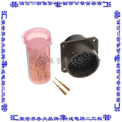 MS3122E20-41PX 圆形连接器41POS插座公形引脚压接镀金面板安装