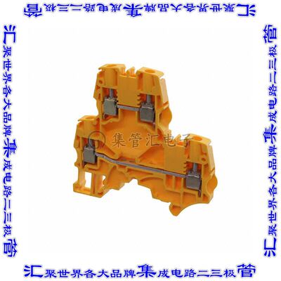1SNK506260R0000 端子块连接器4POS馈通式2排6.0mm黄色10-24AWG