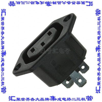 6ESRF-3 电源接入连接器3POS插座母型插口IEC320-C14面板安装法兰