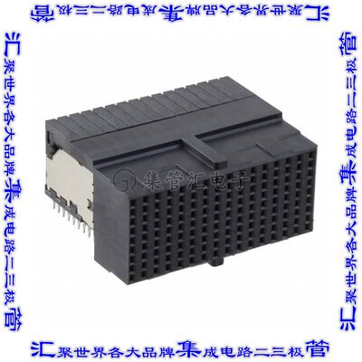 1934229-1 背板连接器144POS插座母插口9排1.9mm板边缘通孔直角黑