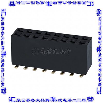 NPPC082KFMS-RC 针座连接器16POS插座2排2.54mm母形插口表贴SMD镀