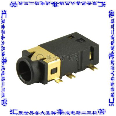 SJ2-35954A-SMT-TR 接插件连接器AUDIO JACK, 3.5 MM, RT, 4 COND