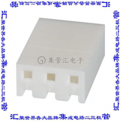 640251-3 矩形连接器外壳3POS插座3.96mm母形插口天然色自由悬挂