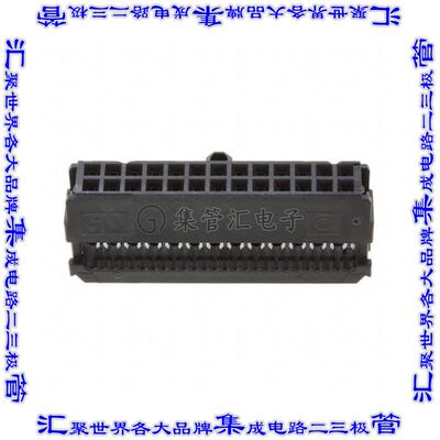 1658622-6 矩形连接器26POS插座2排2.54mm叉状黑色IDC镀金自由悬