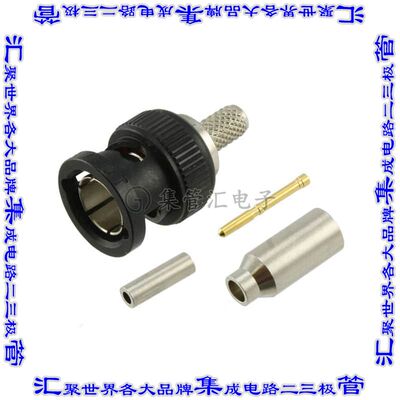 HBC179DT 同轴连接器BNCHD插头公引脚压接75欧姆自由悬挂