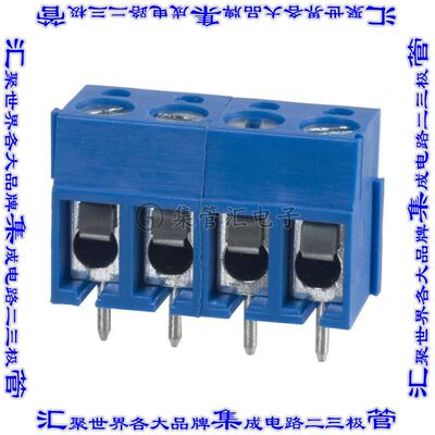 OSTTA040161 线对板连接器4POS接线端子5mm通孔水平带板