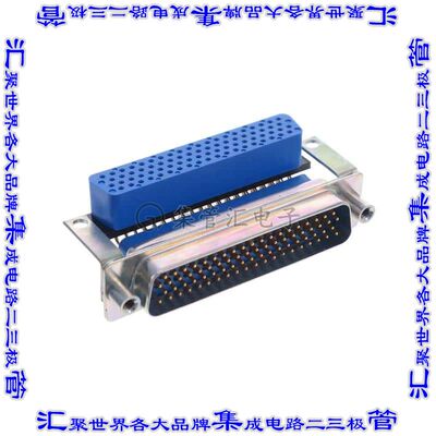 DD78M4R2000/AA 连接器78POS插头公引脚4排D-Sub高密度通孔直角