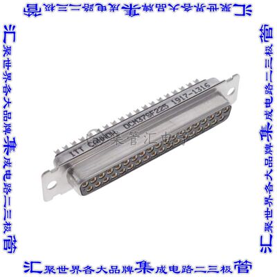 DCM37SF225 连接器37POS插座母插口2排D-Sub面板安装