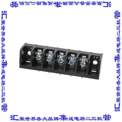 3-1546158-1 端子块连接器5电路隔板接线座9.53mm螺钉带紧固板