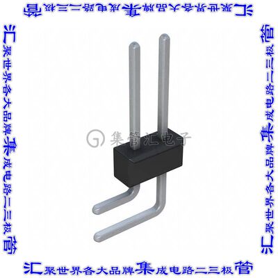 PEC01DGAN 针座连接器2POS分离式2排公形插针通孔直角锡