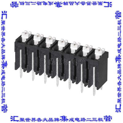 TBLH10V-500-07BK 线对板连接器7POS接线端子5mm通孔垂直带板