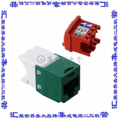 CJ5E88TGIG 接插件连接器CATEGORY 5E, RJ45, 8-POSITION, 8