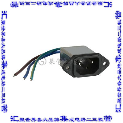 3-6609006-0 电源接入连接器3POS插座公型片状插脚IEC320-C14面板