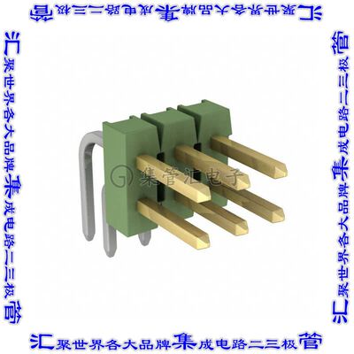 826634-3 针座连接器6POS分离式2排2.54mm公形插针通孔直角镀金