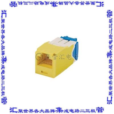 CJ6X88TGYL-24 接插件连接器MINI-COM MODULE, CAT 6A, UTP, 8
