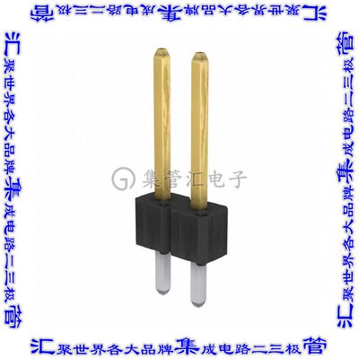 78511-202HLF 针座连接器2POS接头2.54mm公形插针通孔直针镀金