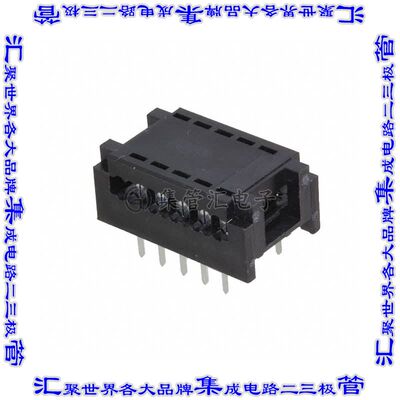 ADIP 10Z-LC 连接器10POS带状电缆DIP针座2排1.27mm通孔IDC黑色