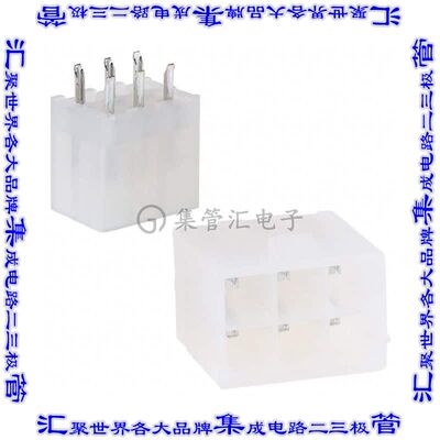 1586037-6 针座连接器6POS接头2排4.2mm公形插针通孔直针锡