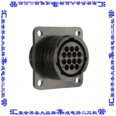 206043-1 圆形连接器14POS插座外壳用于母插口黑色面板安装