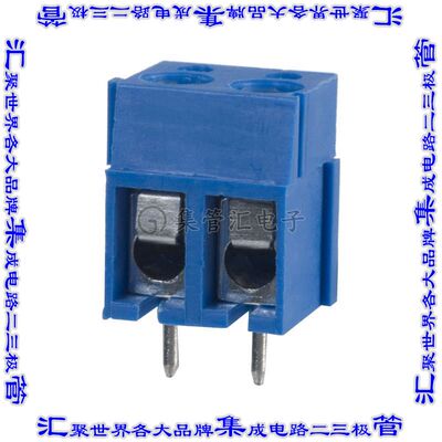 OSTTA020161 线对板连接器2POS接线端子5mm通孔水平带板