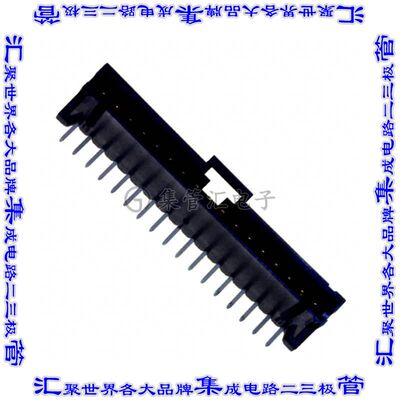 6-103673-6 针座连接器17POS接头2.54mm公形插针通孔直角镀金