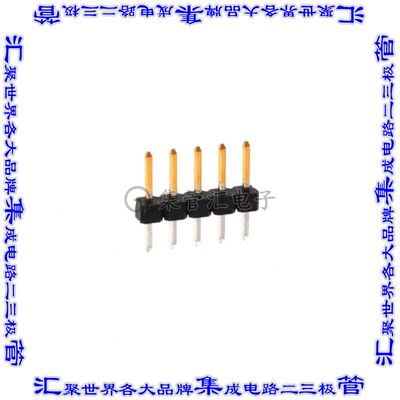 2355182-5 针座连接器5POS分离式2mm公形插针通孔直针镀金