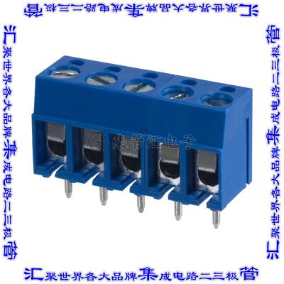 OSTTA054163 线对板连接器5POS接线端子5.08mm通孔水平带板