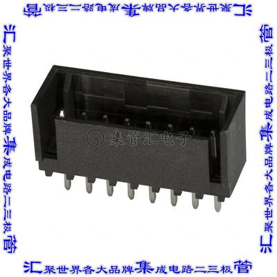 2-644486-8 针座连接器8POS接头2.54mm公形插针通孔直针锡