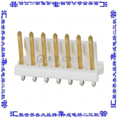 3-641208-7 针座连接器7POS接头3.96mm公形插针通孔直针镀金