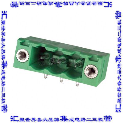 EDSTLZ951/3 端子块连接器3POS接头公引脚带罩5.08mm90DEG焊接