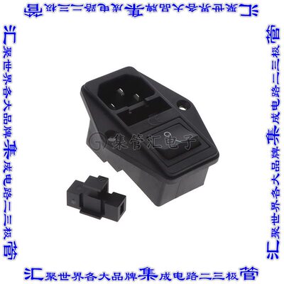 4304.6054 电源接入连接器3POS插座公插片模块IEC320-C14面板安装