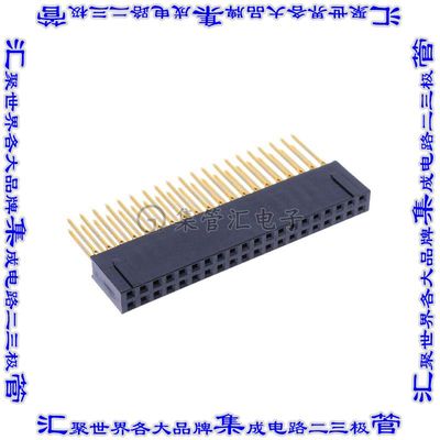 10153302-20111LF 背板连接器40POS叠通式2排2.54mm通孔黑色