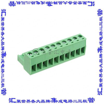 OSTTJ105153 端子块连接器10POS插头母插口5.08mm绿色自由悬挂