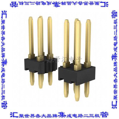 1-87227-3 针座连接器26POS接头2排2.54mm公形插针通孔直针镀金
