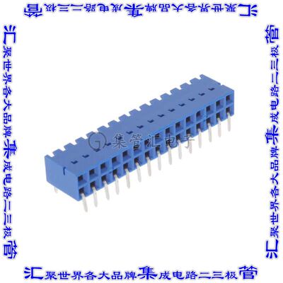 89883-315LF 针座连接器30POS插座2排2.54mm母形插口通孔直角镀金