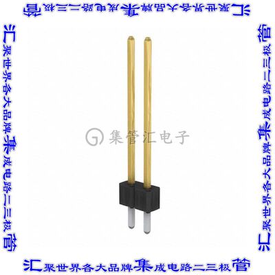 68466-102HLF 针座连接器2POS接头2.54mm公形插针通孔直针镀金