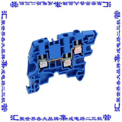 1SNK506021R0000 端子块连接器3POS馈通式6.0mm蓝色10-24AWG