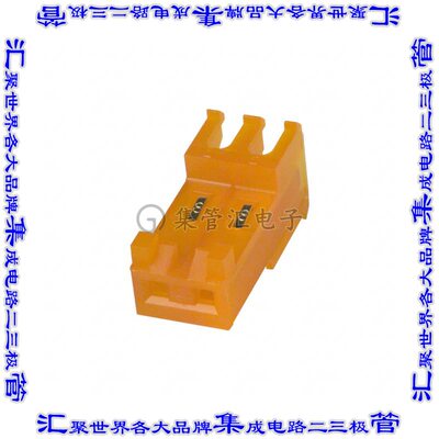 3-644465-2 矩形连接器2POS插座3.96mm母插口橙色IDC锡自由悬挂