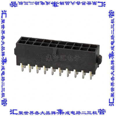 5-794632-0 针座连接器20POS接头2排3mm公形插针通孔直针镀金