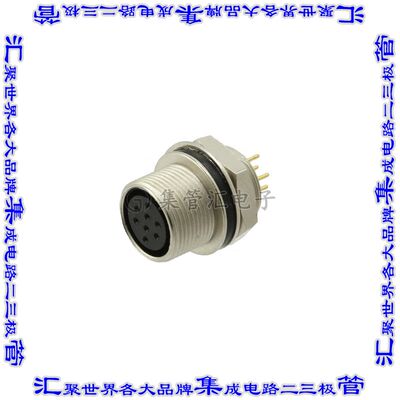 SD-PNL08-FFTRH-PX0-000 圆形连接器8POS插座母插口焊接镀金面板