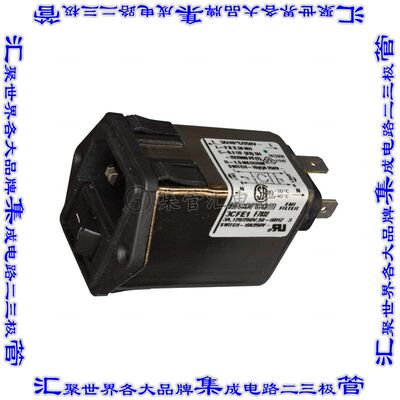 6609113-5 电源接入连接器3POS插座公插片模块IEC320-C14面板安装