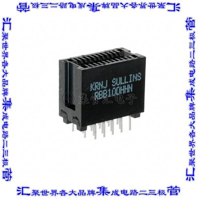 RBB10DHHN 卡边缘连接器20POS母头2排1.27mm黑色镀金