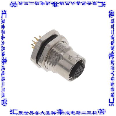 ALBKF12-RPBR12-S0 圆形连接器12POS插头母插口焊接面板安装通孔