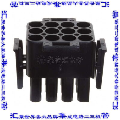 1-480708-9 矩形连接器外壳12POS插头3排黑色自由悬挂