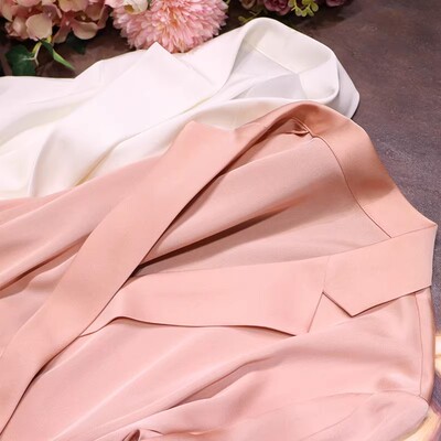 现货」深圳南油高端女装！03真丝锻面桑蚕丝长袖设计感衬衣M9255